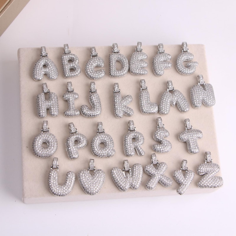 3d Letters With Zircon - Etsy