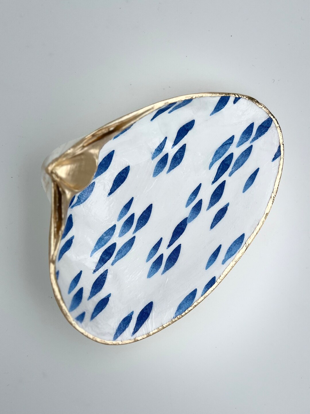 XL Decoupage Clam Shell Ring Dish Clam Shell Decoupage Shell Shell Ring ...