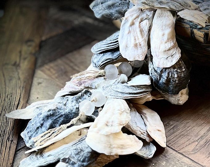 Oyster Garland, Natural Oyster Shell Garland, Rustic Oyster Shell ...