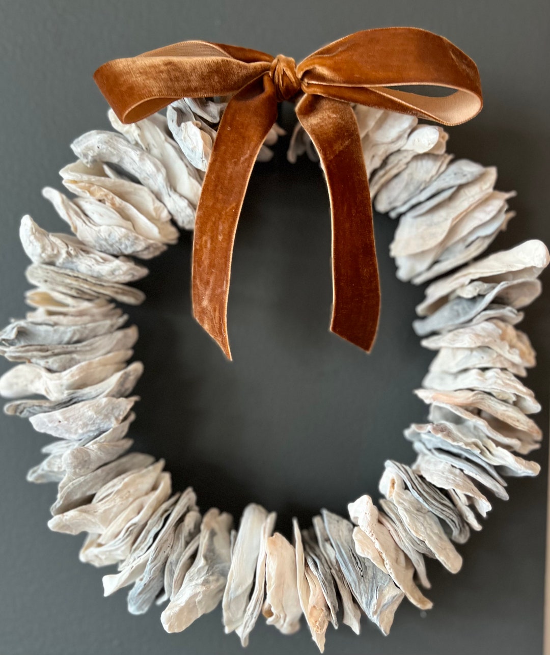 10 Oyster Shell Wreath, Oyster Wreath, Coastal Oyster Wreath, Oyster ...