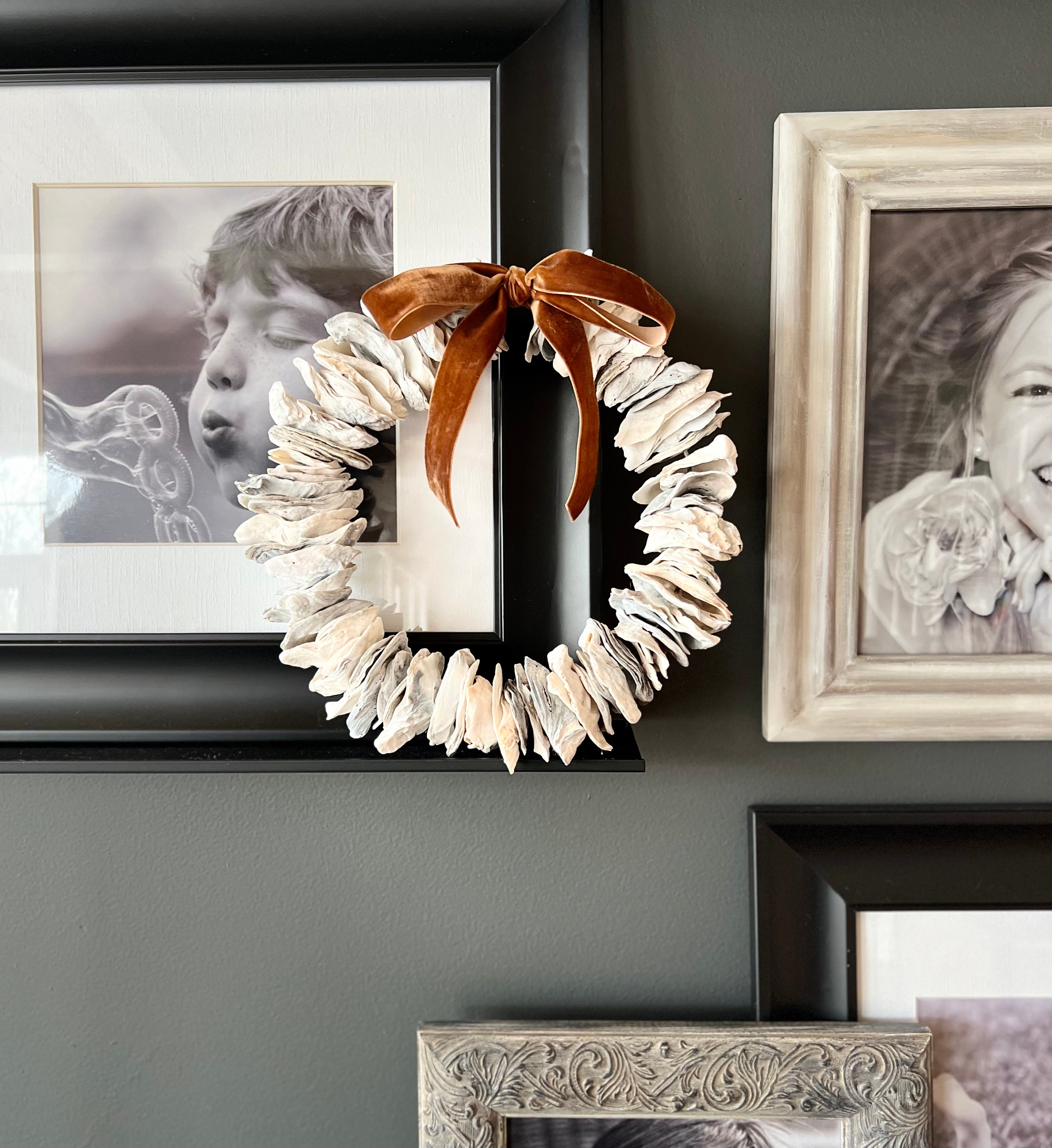 10 Oyster Shell Wreath, Oyster Wreath, Coastal Oyster Wreath, Oyster ...