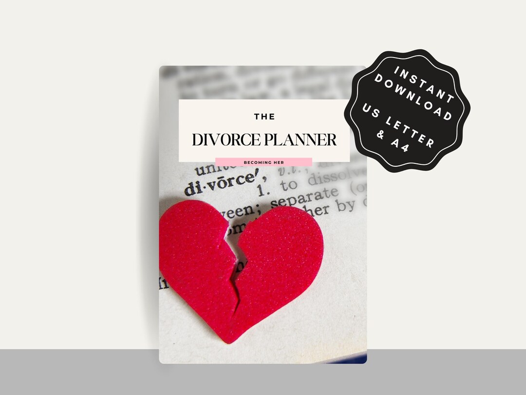 Divorce Planner PDF | Printable Divorce Organiser for Women | Breakup ...