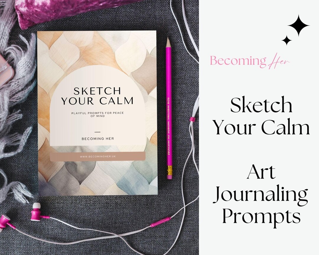 Sketch Your Calm: 50 Art Journaling Prompts (PDF Download A4/US Letter ...