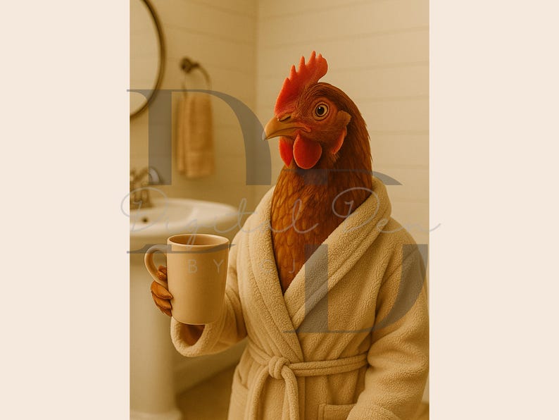 Rustic Farmhouse Bathroom Wall Art: Digital Download Set of 4 Animal ...