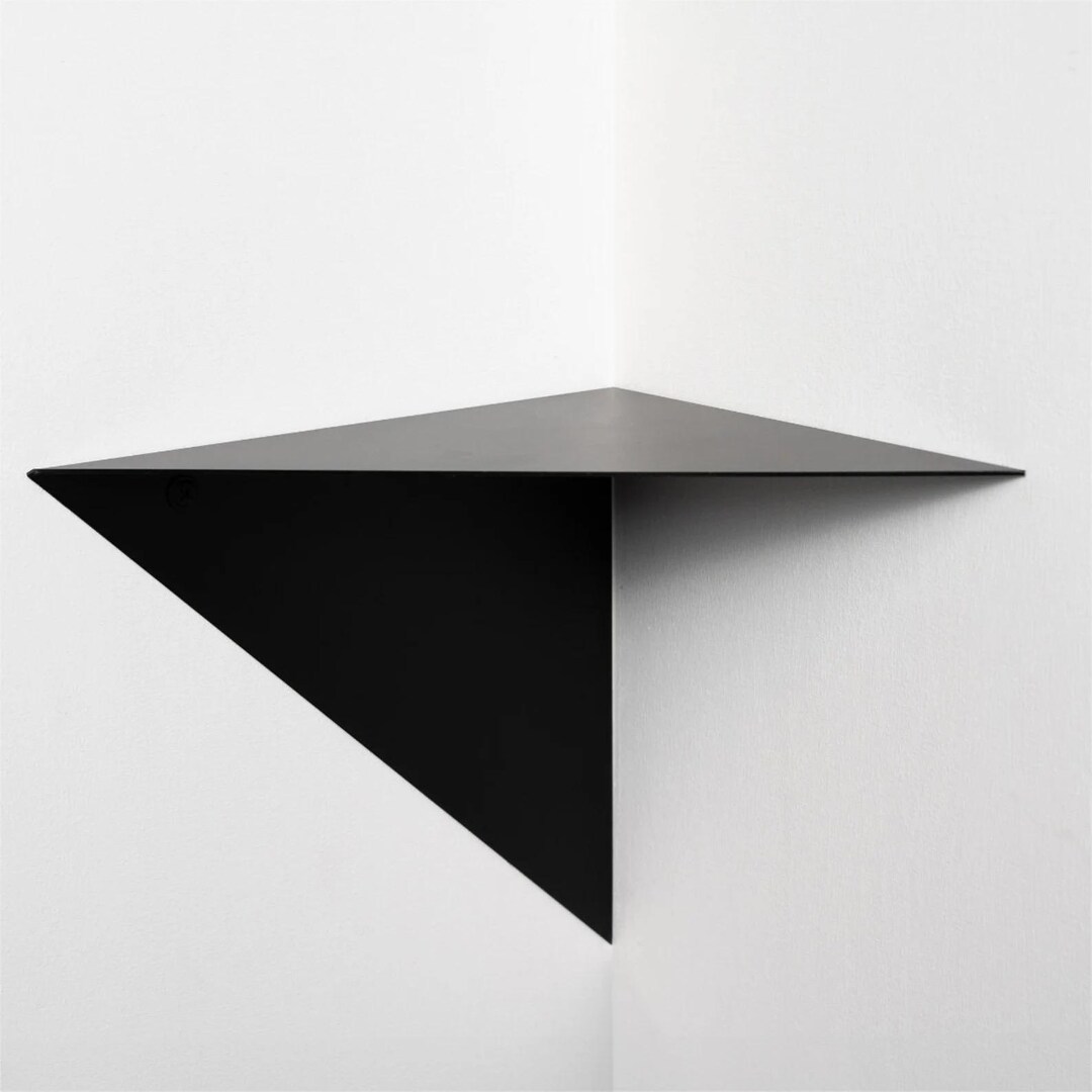 Matte Black Singel Wall Mounted Shelf-iron-minimalist & Modern-entryway ...