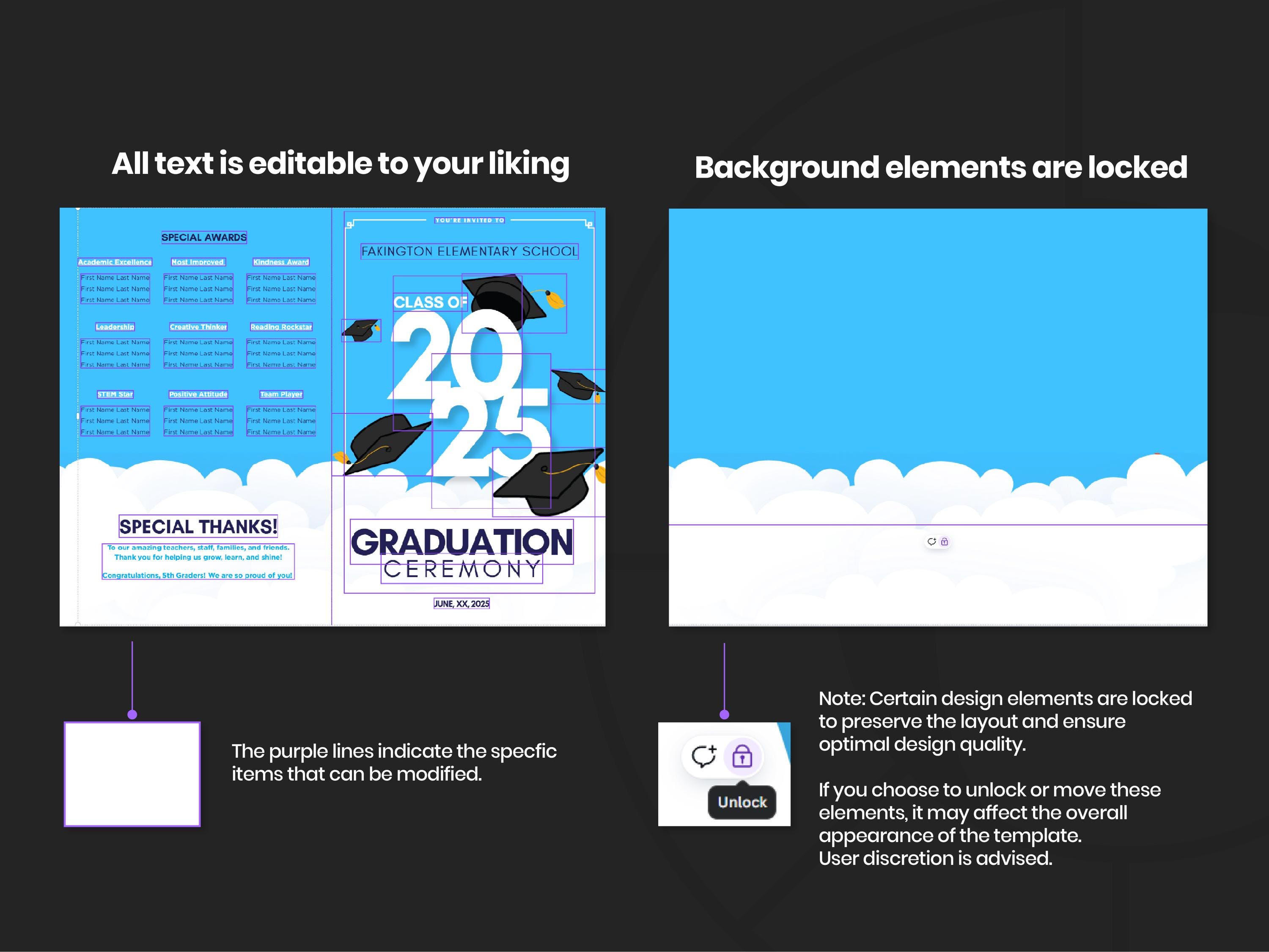 Graduation Programs, Editable Graduation Template, DIY Ceremony Program ...