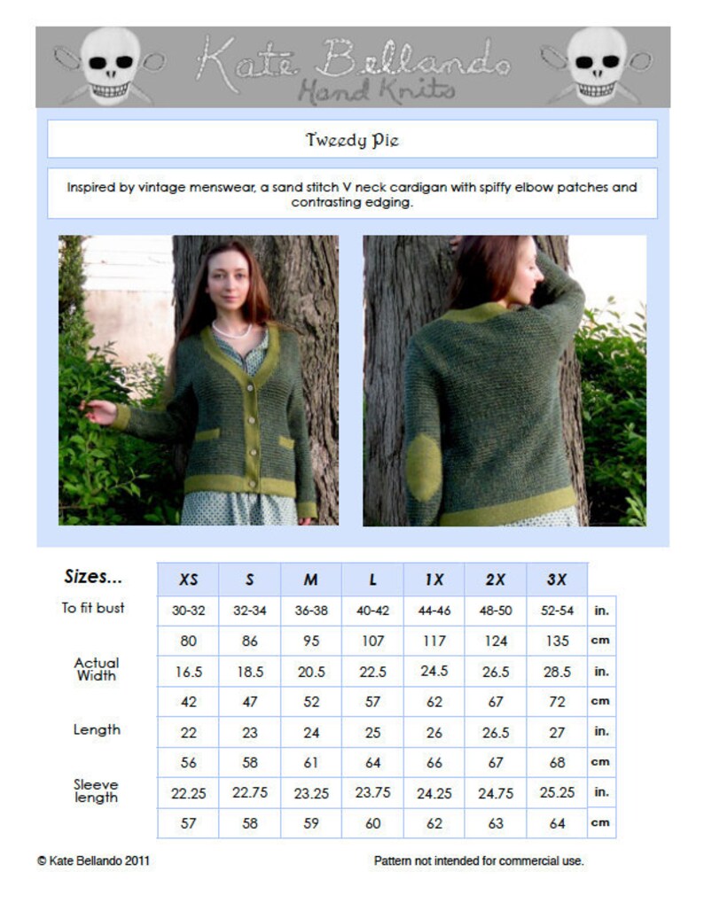 PDF Tweedy Pie Cardigan Knitting Pattern Instant Download - Etsy