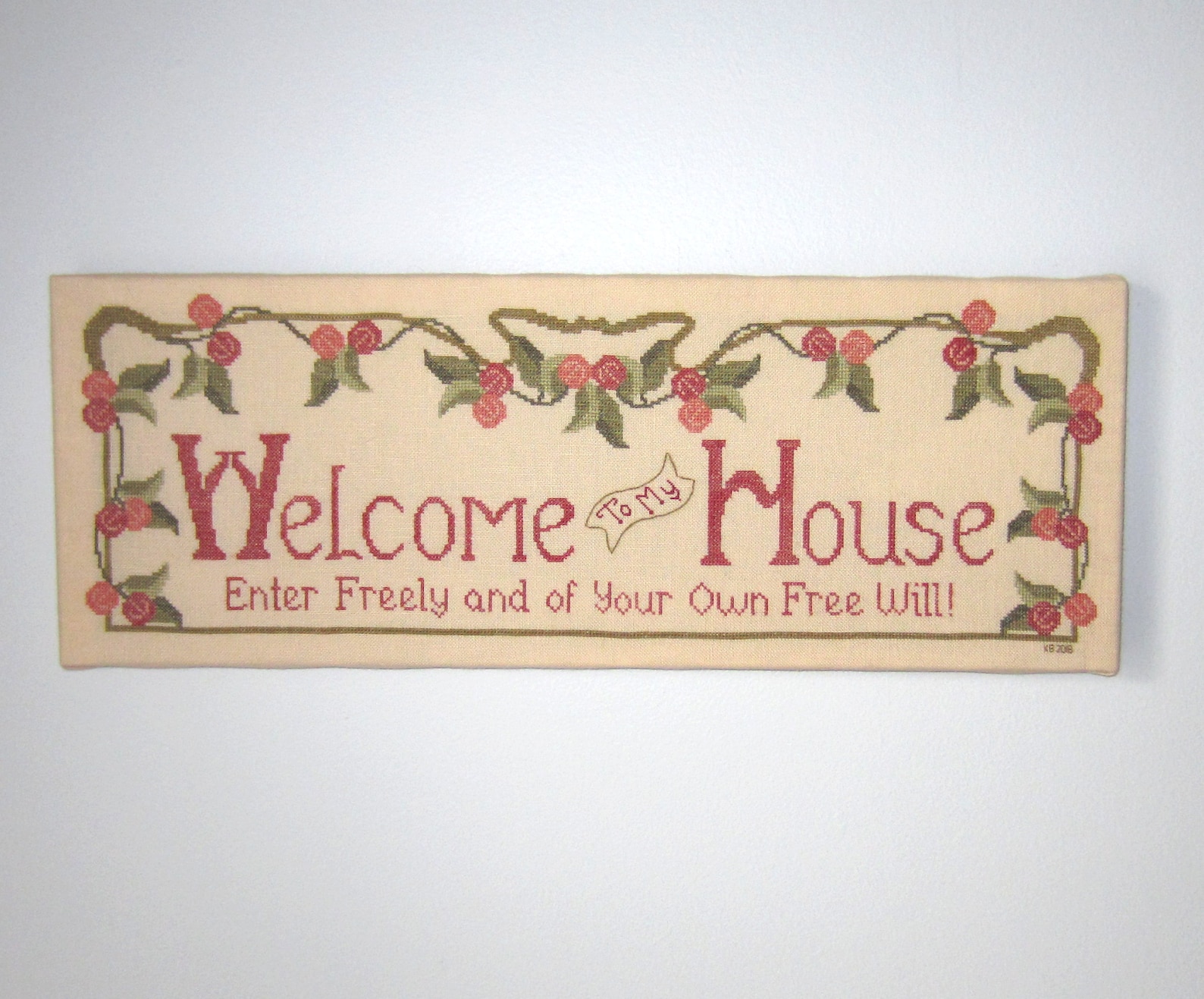 Vampire Welcome Original Cross Stitch Embroidery - Etsy