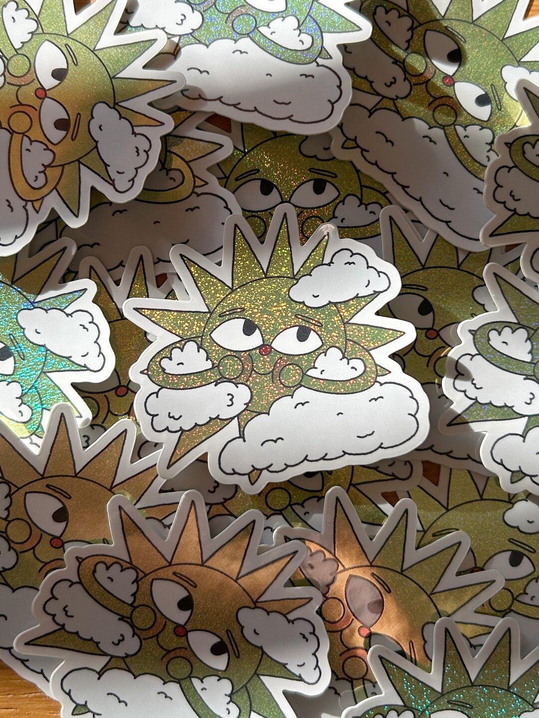 Glittery Sun Sticker - Etsy