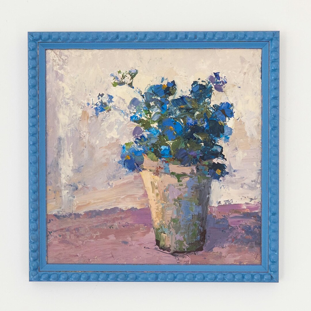 Contemporary Small Oil Painting of "still Life Flower Pot" - Etsy
