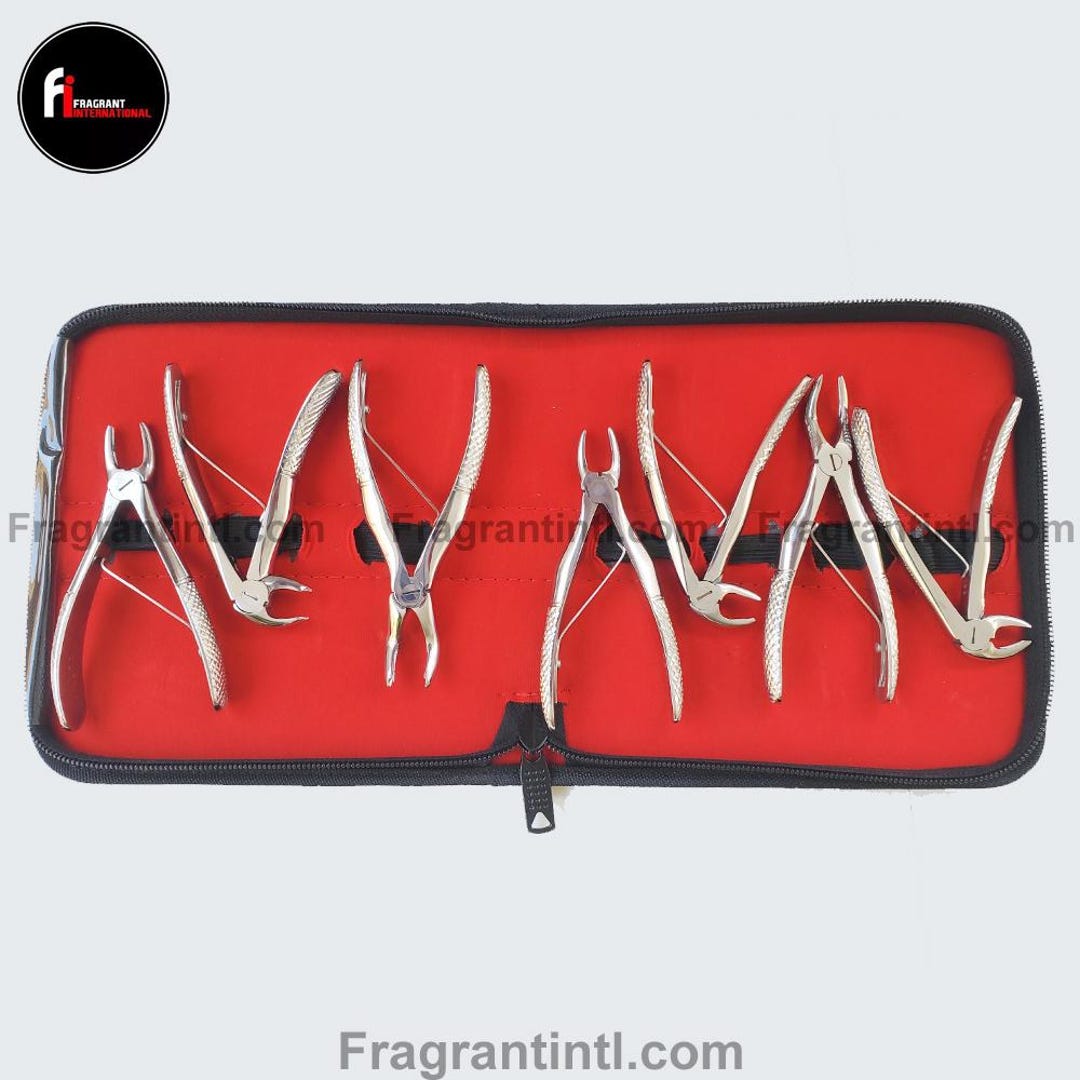 Children's Dental Extraction Forceps Kit – 7 Pcs Pediatric Tooth ...