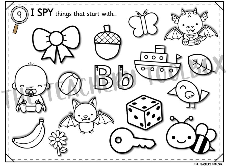 30 I Spy Alphabet Colouring Sheets A-Z & Digraphs Ch Sh Th Wh | Phonics ...