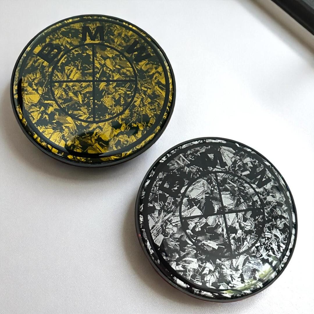Custom Badge Forged Carbon Effect Gold & Dark Gray Edition (95 Mm / 82 ...