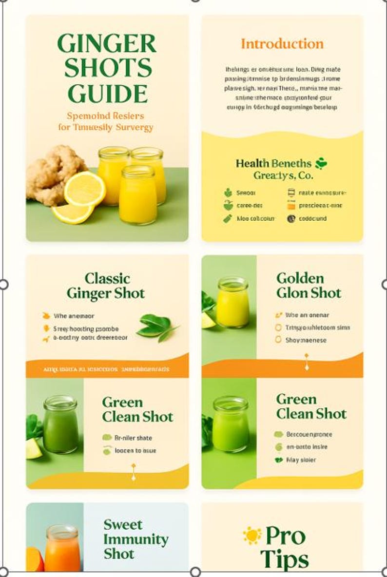 Boost Your Wellness: Ultimate Ginger Shots Handbook - Etsy