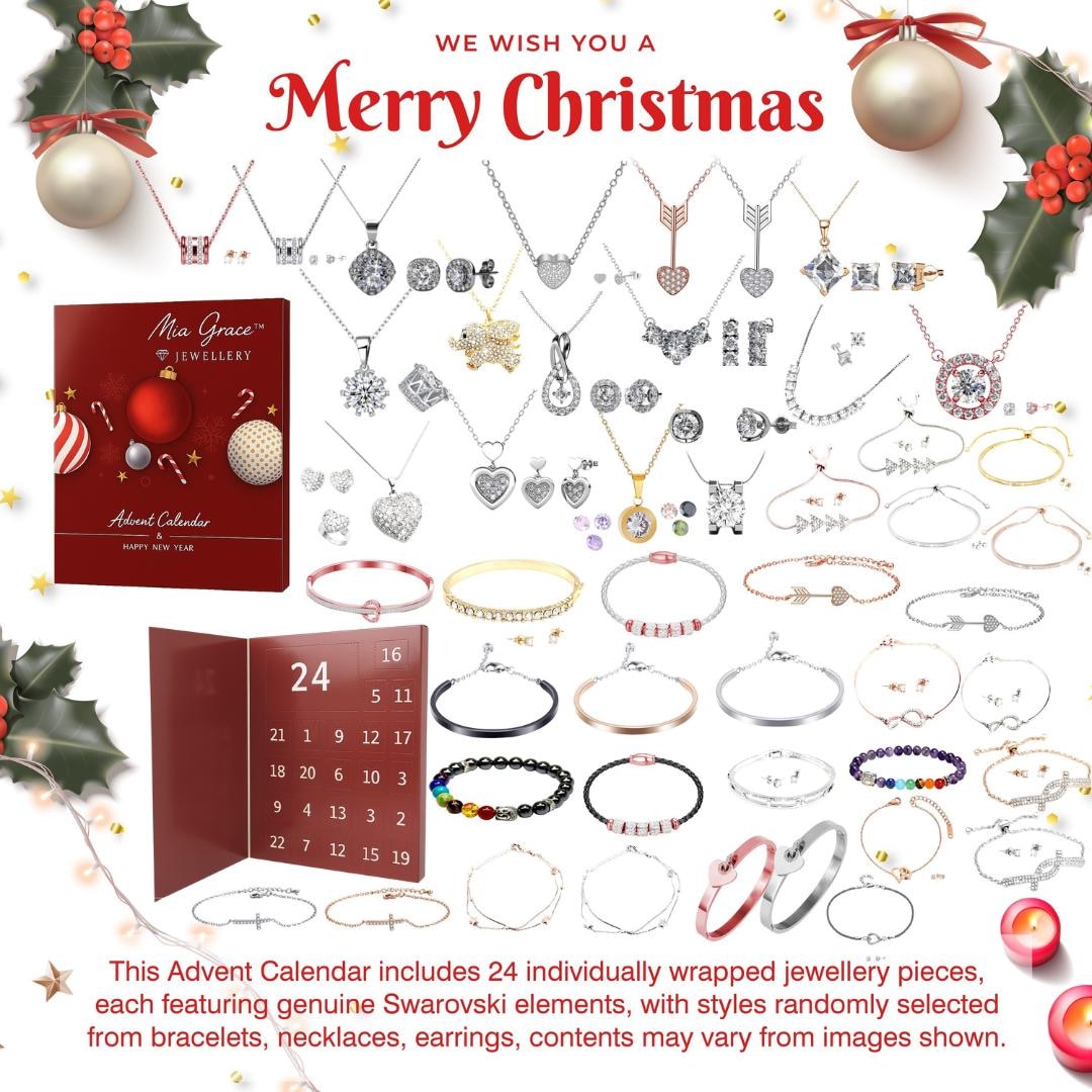 Swarovski Crystal Jewelry Advent Calendar: 24 Days of Sparkle - Etsy