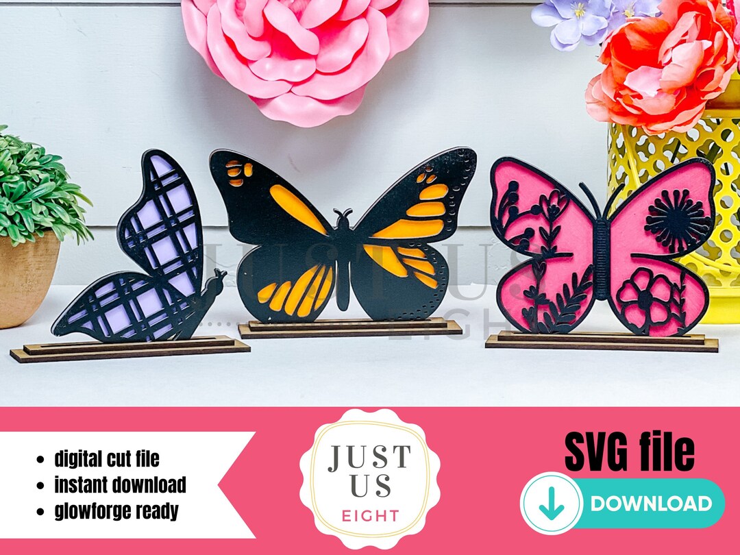 Butterfly SVG File, Glowforge Butterflies, Butterfly SVG Cut File ...