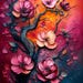 Stylized Tree With Twisted Branches and Vibrant Flowers Print - Etsy
