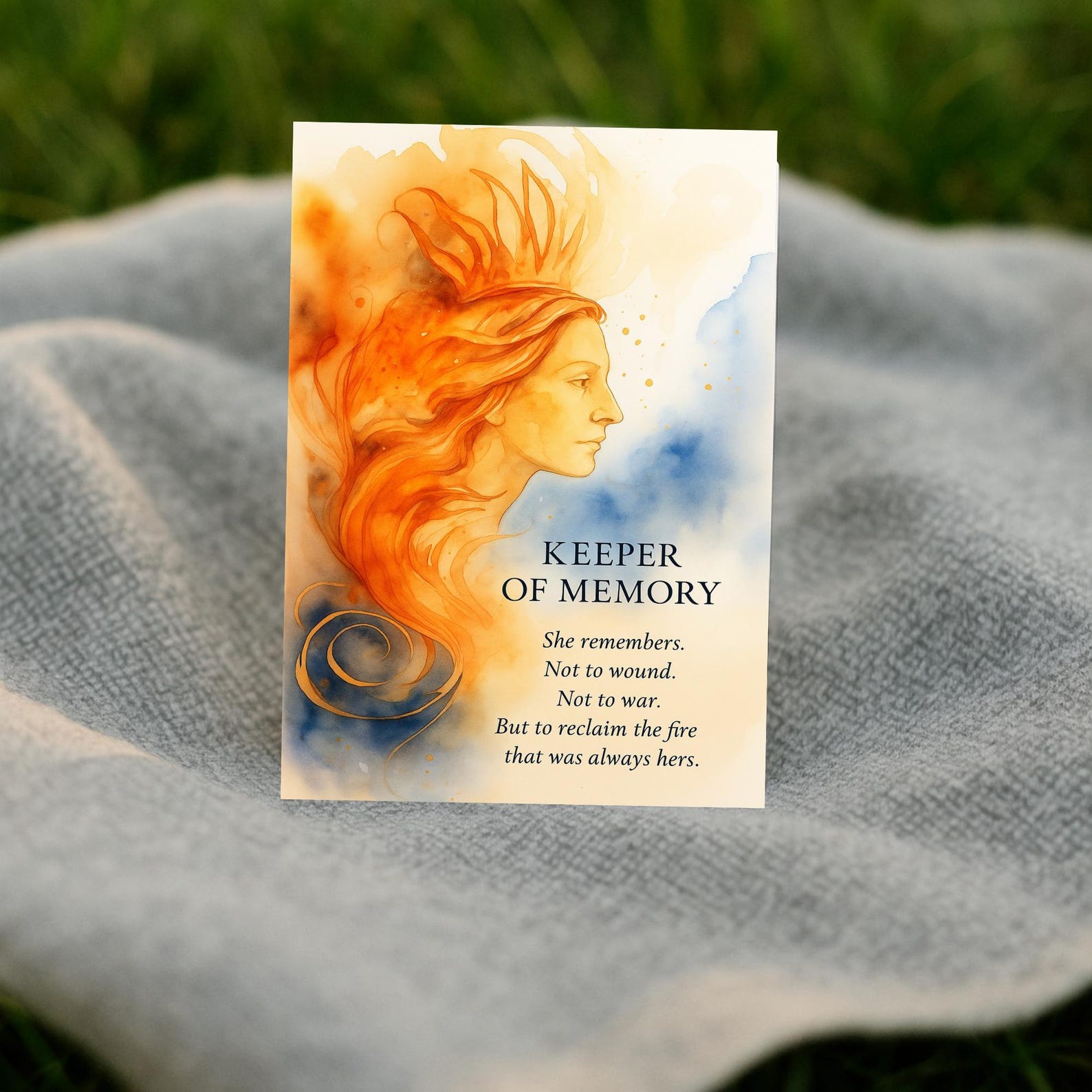 Keeper of Memory Art Card: Printable Empowerment, Healing Altar Decor ...