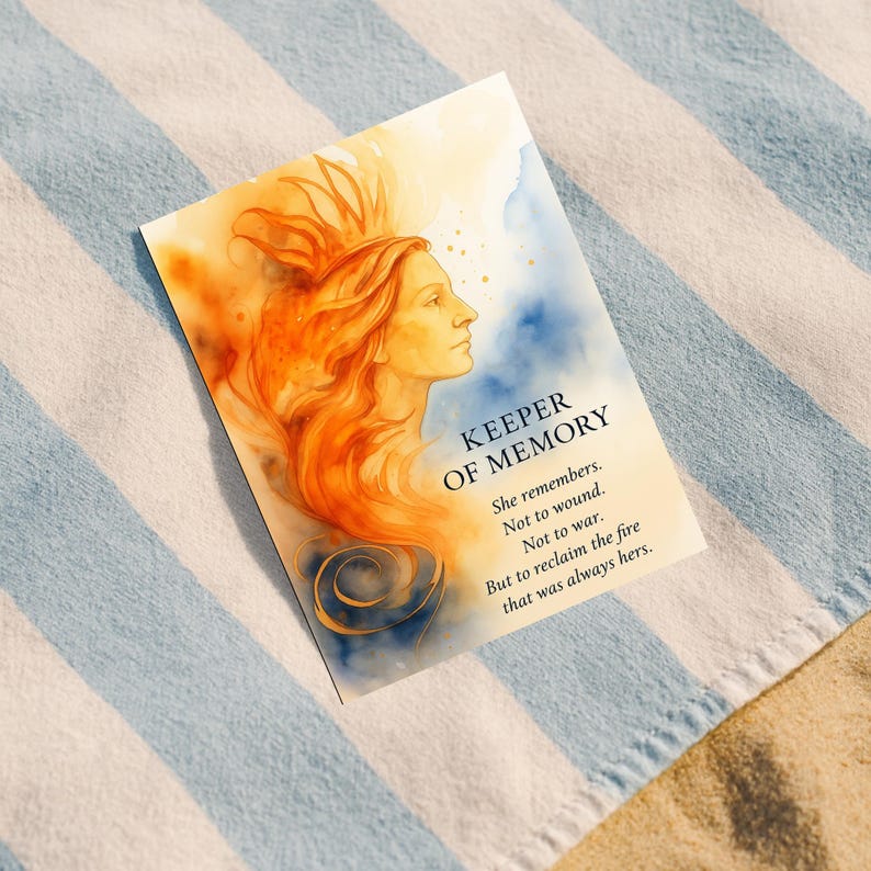 Keeper of Memory Art Card: Printable Empowerment, Healing Altar Decor ...