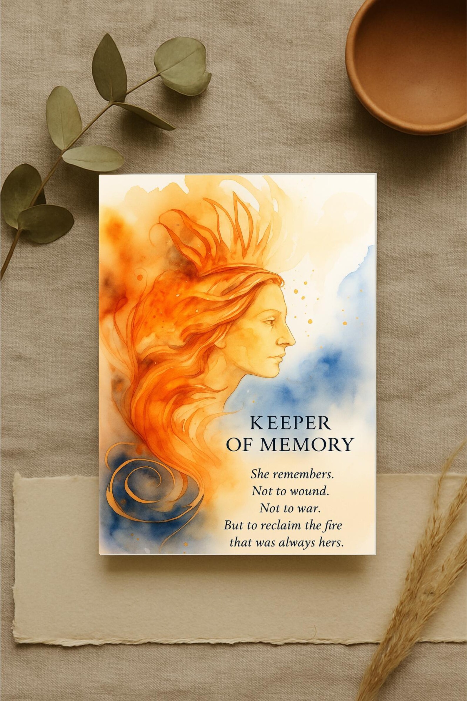 Keeper of Memory Art Card: Printable Empowerment, Healing Altar Decor ...