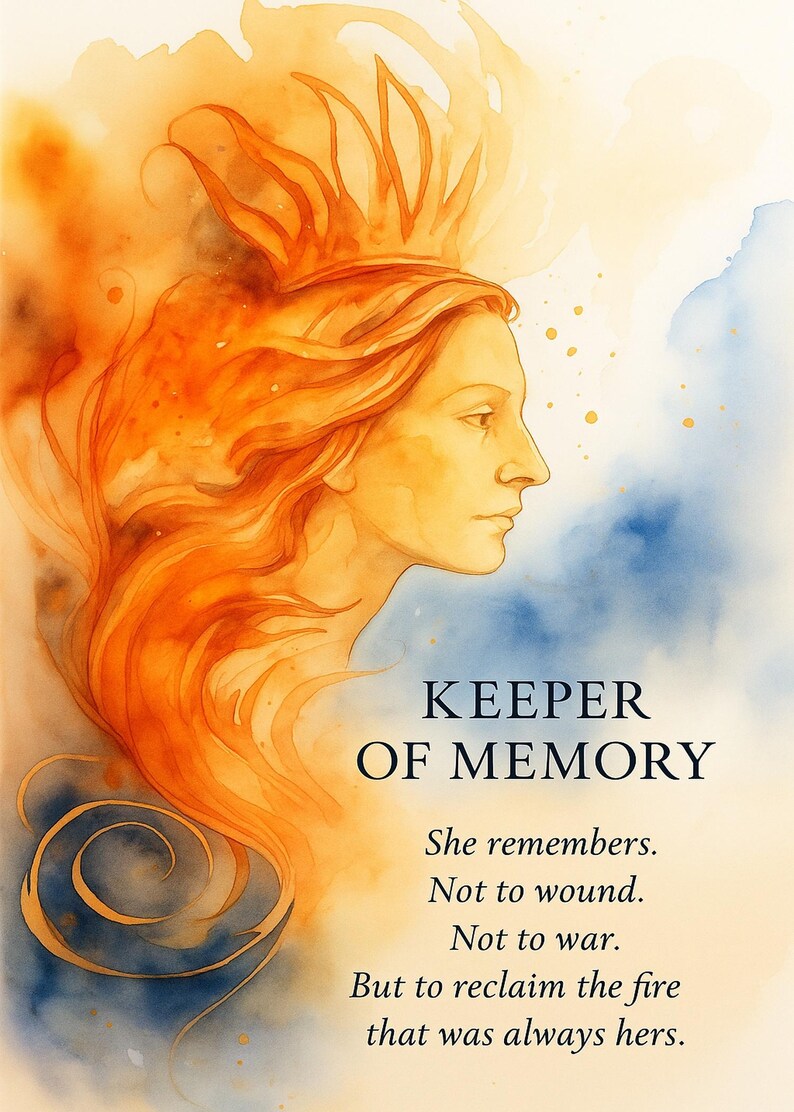 Keeper of Memory Art Card: Printable Empowerment, Healing Altar Decor ...