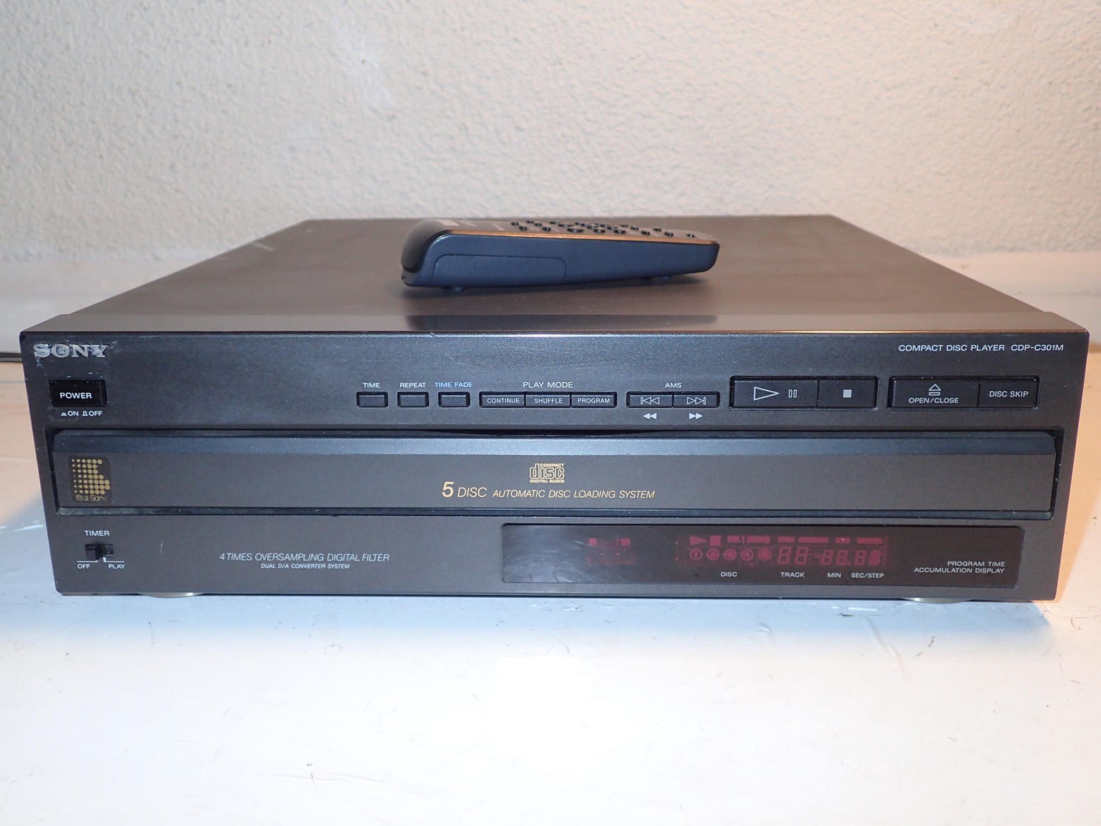 Sony CDP-C301M 5-disc CD Changer Compact Disc Player Tested and Works ...