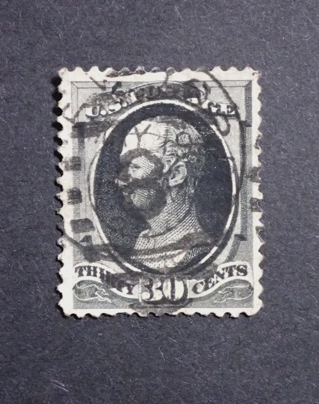 US Scott #190 30 Cent Hamilton, XF Used, Black Numeral Cancel Stamp - Etsy
