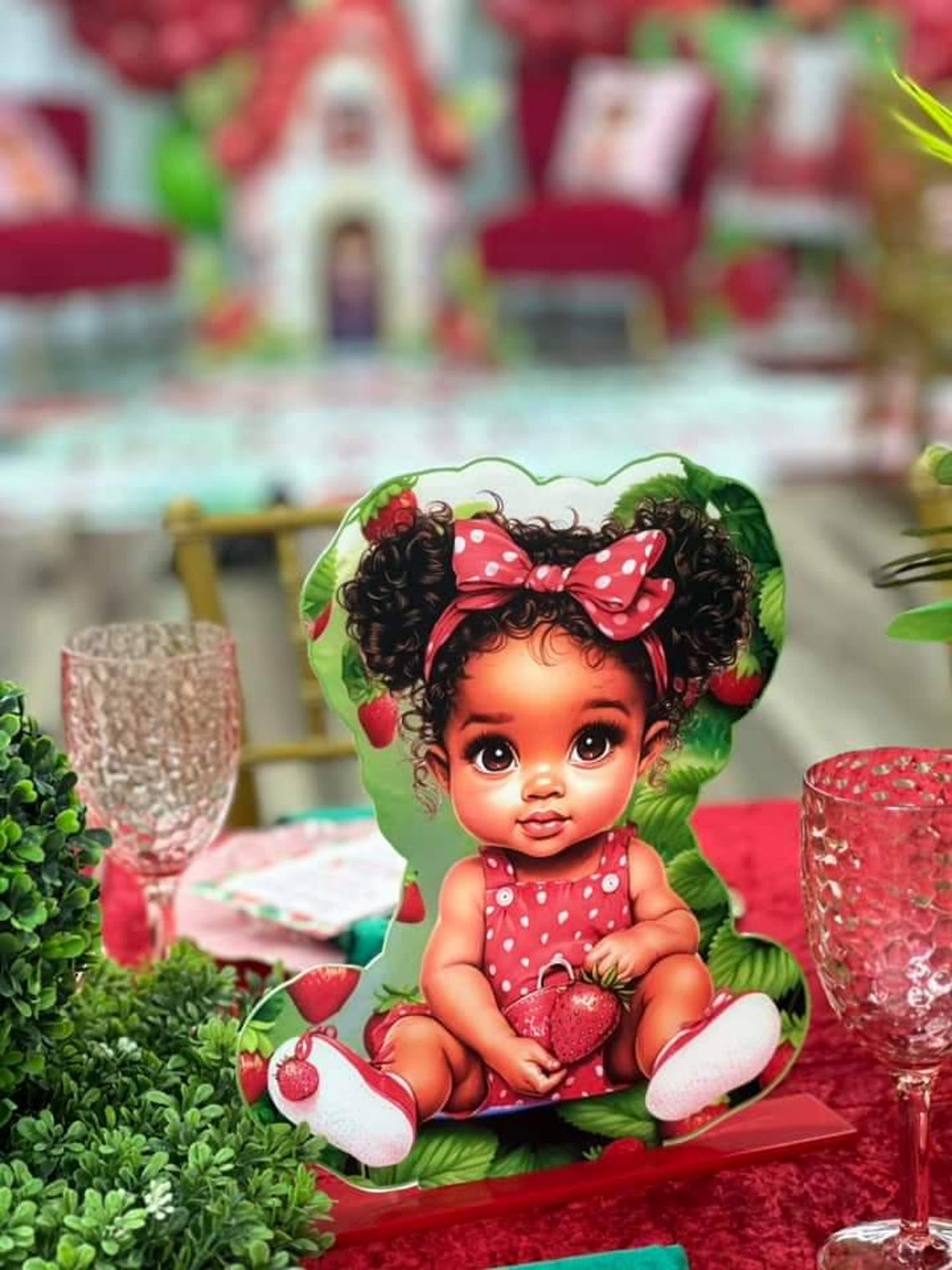 Strawberry Shortcake Acrylic Table Centerpiece/girl Birthday Party ...