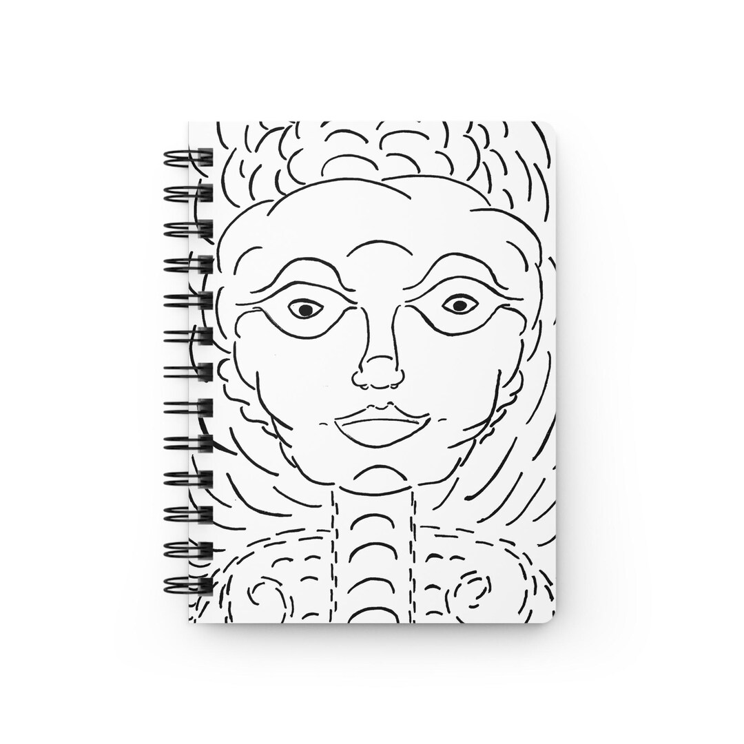 Surreal Line Art Journal, Echo Figure Notebook, Soft Grunge Lined ...
