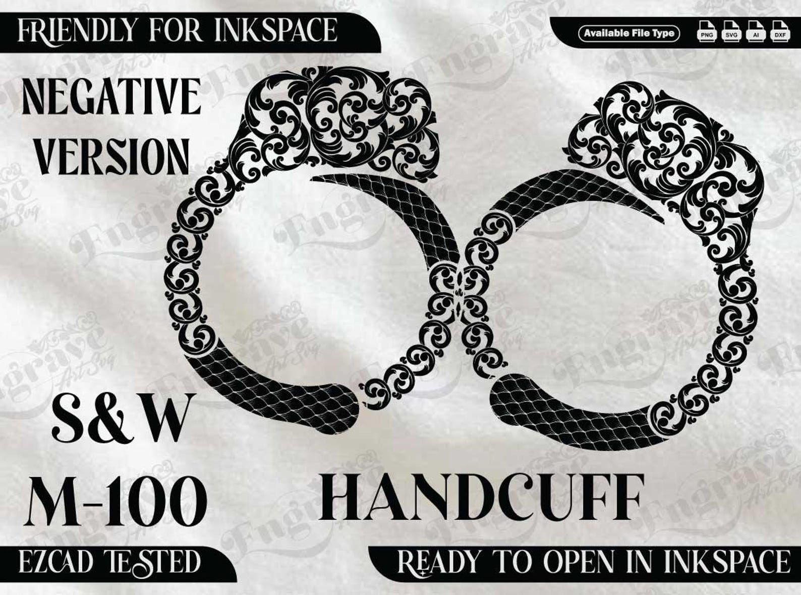 HANDCUFF Scrolling & Pratten Design,lasercut,laserengraving,fiberlaser ...