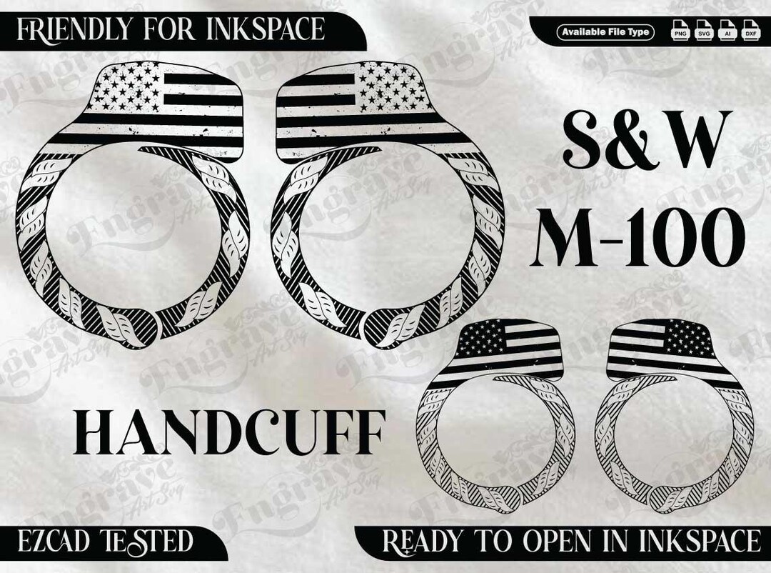 Hundcuff American Flag Design,lasercut,laserengraving,fiberlaser ...