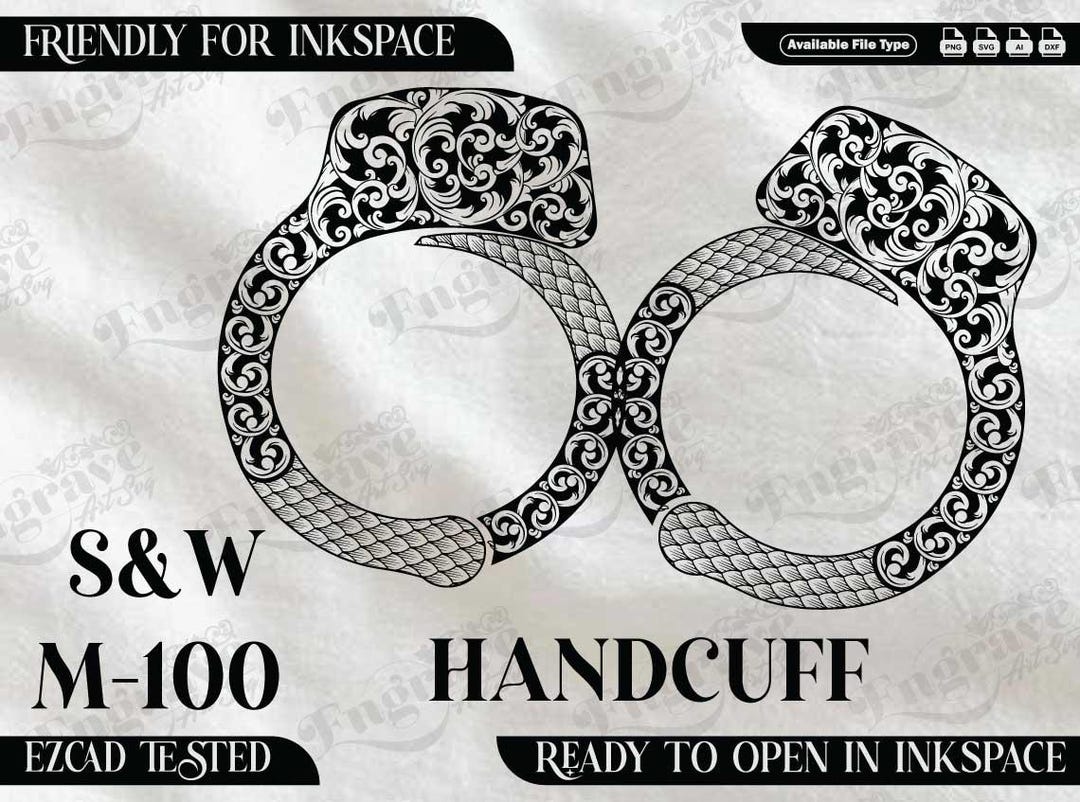 HANDCUFF Scrolling & Pratten Design,lasercut,laserengraving,fiberlaser ...