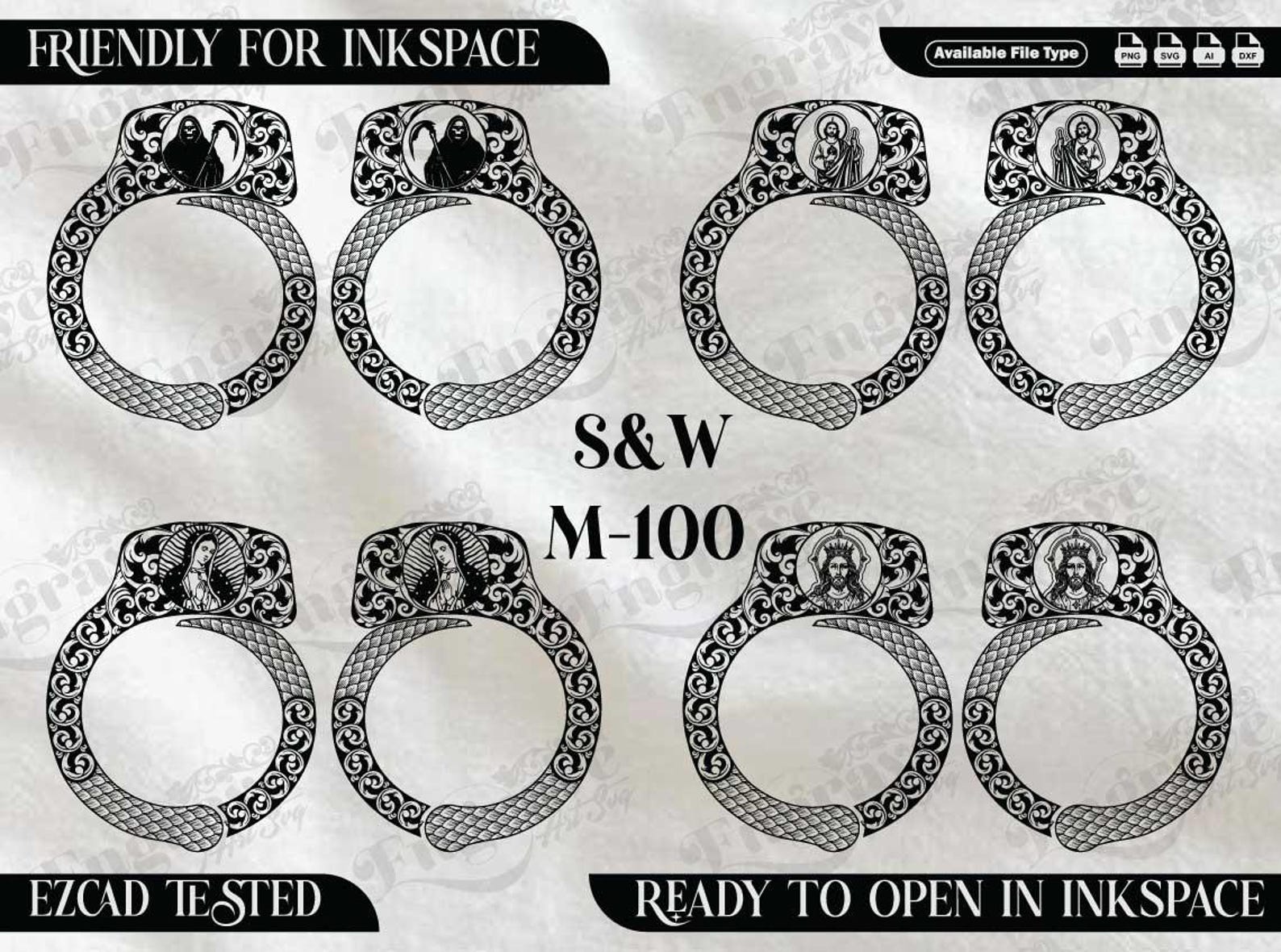 HANDCUFF Bundle 4 Designs,lasercut,laserengraving,fiberlaser ...