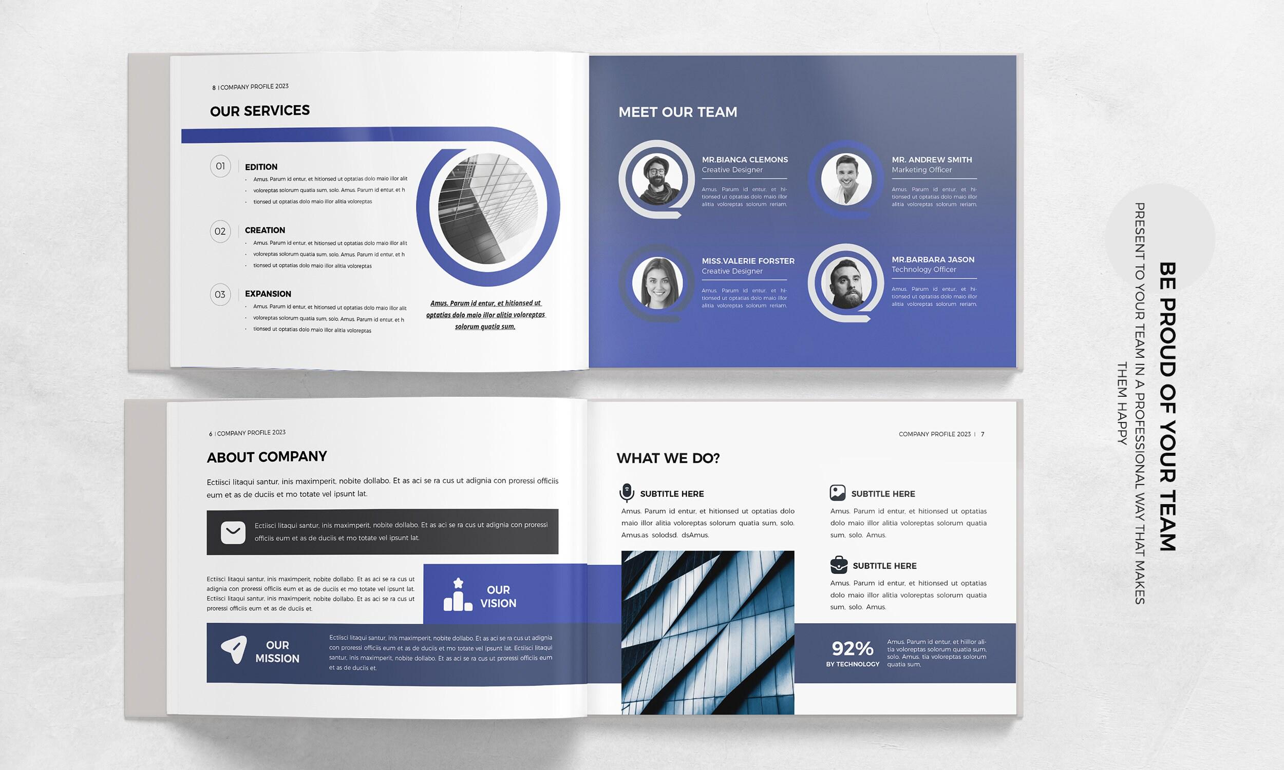 Brochure Template A5, Canva | MS Word | Indesign | Powerpoint ...