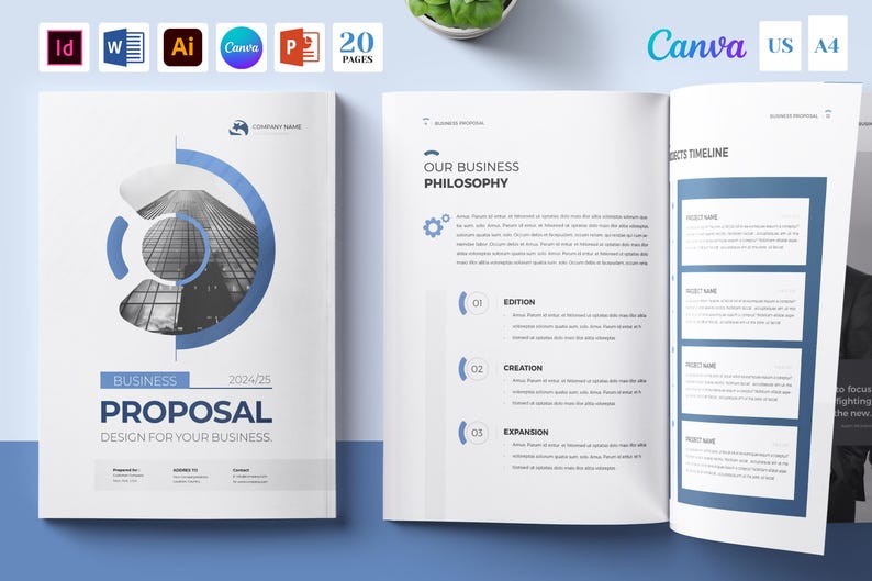 Business Proposal Template | Canva, Word, Powerpoint, Indesign ...