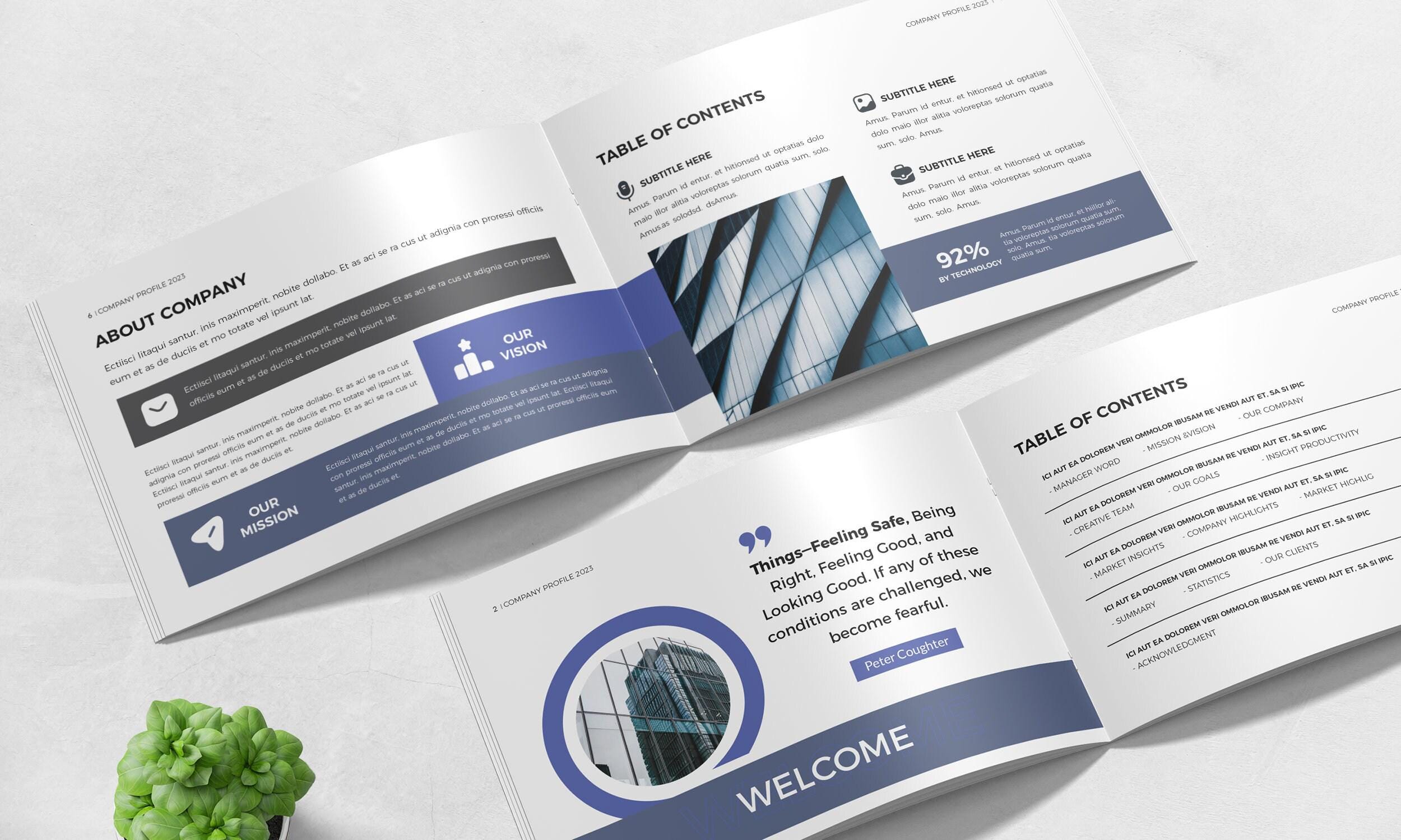 Brochure Template A5, Canva | MS Word | Indesign | Powerpoint ...