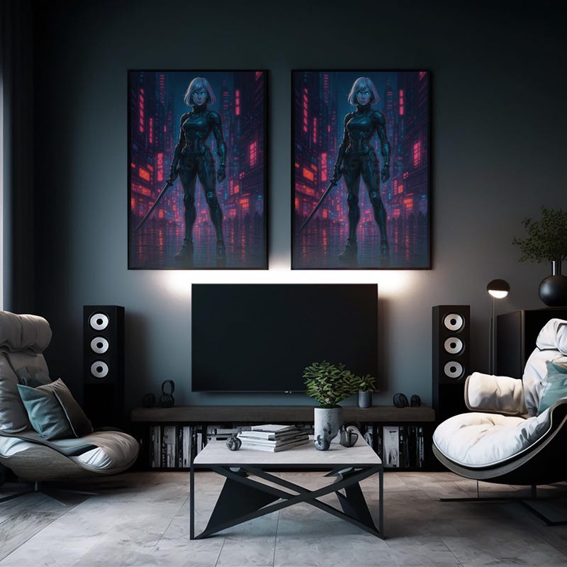 Cyberpunk Wall Art - Etsy