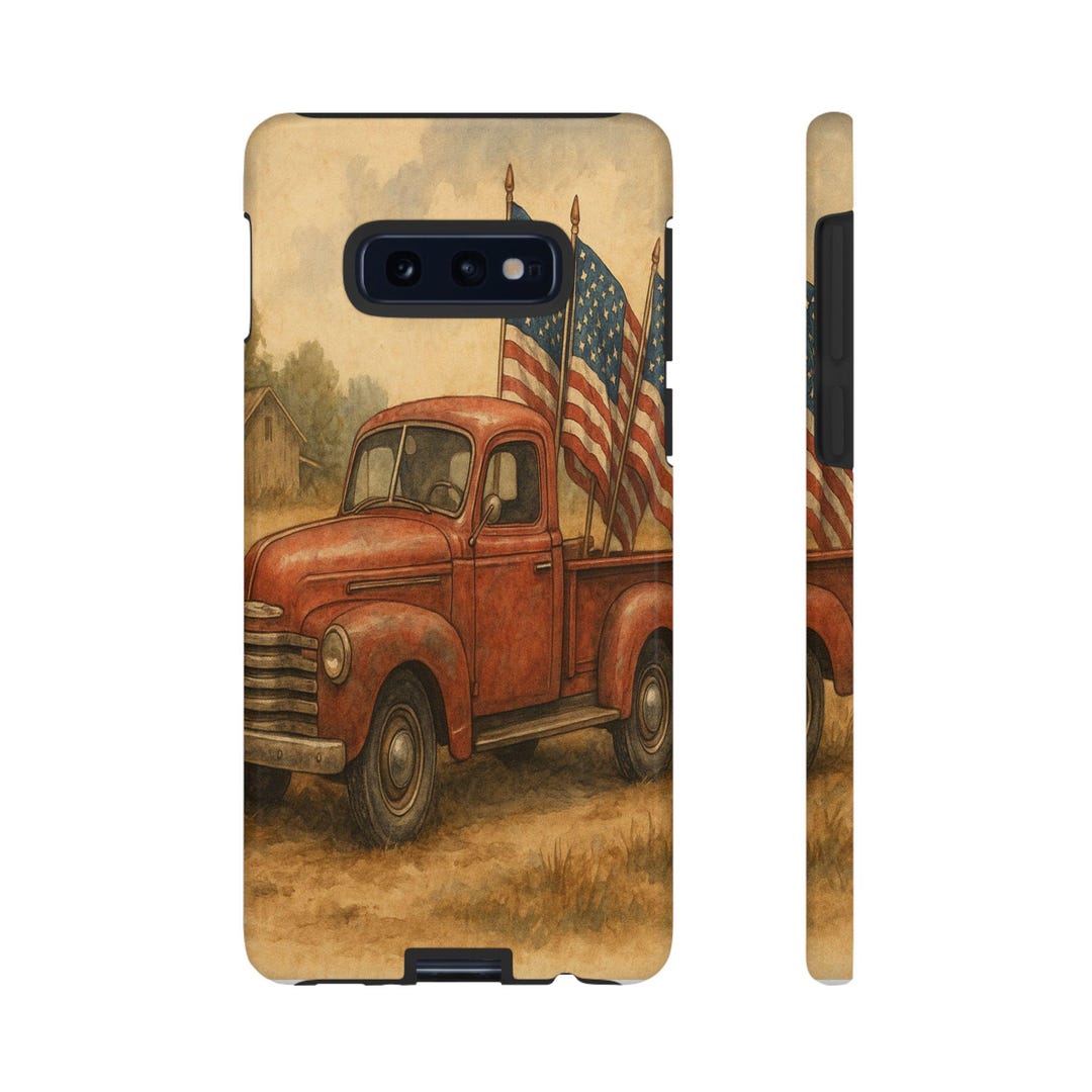 Vintage American Truck Phone Case, Patriotic Phone Cover, Tough Phone ...