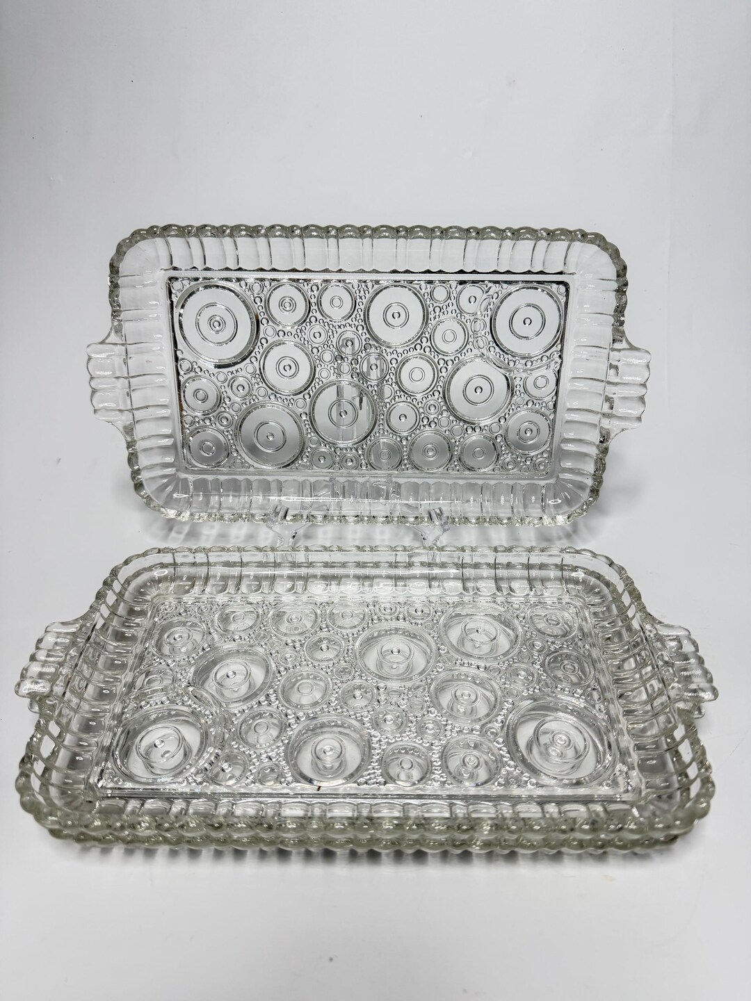 Vintage Anchor Hocking Colonial Bullseye Snack Plates Set of 3 - Etsy