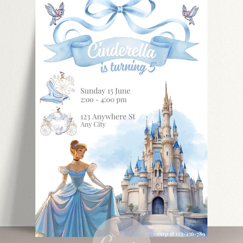 Cinderella Invitation - Etsy