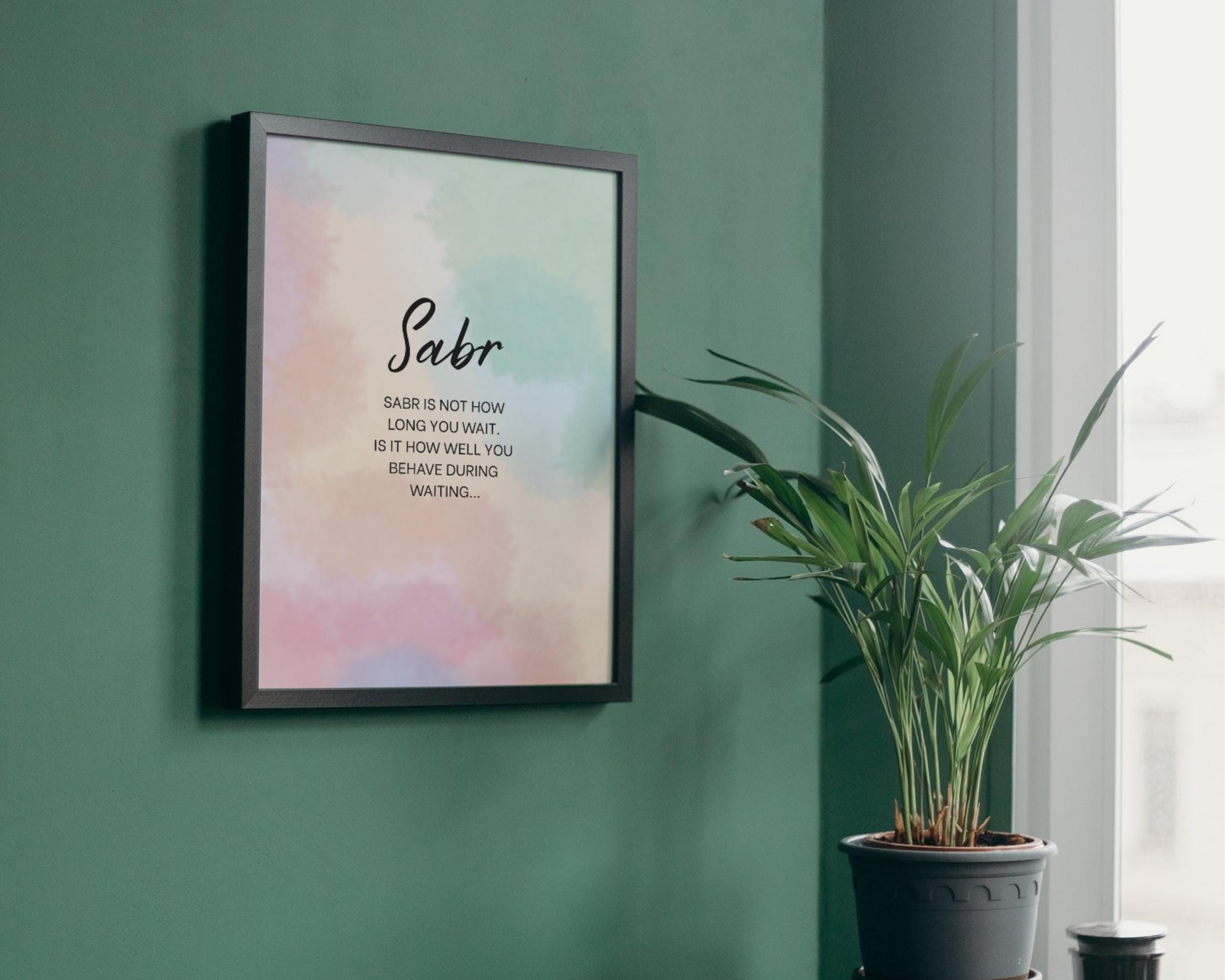 Sikh Sabr Quote Wall Art | Pastel Aesthetic Digital Download | Patience ...
