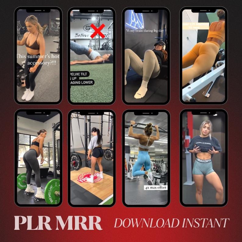 589+ Gym Reels Bundle: Viral Fitness Videos, PLR + MRR (digital Download) - Etsy