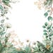 12 PNG Green Botanic Frame Clipart – Watercolor Botanical Borders ...