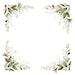 Watercolor Olive Green Leaf Frame Clipart: Botanical Wedding Invitation ...