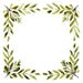 Watercolor Leaf Corner Clipart: Botanical Frame PNG, Wedding Scrapbook ...