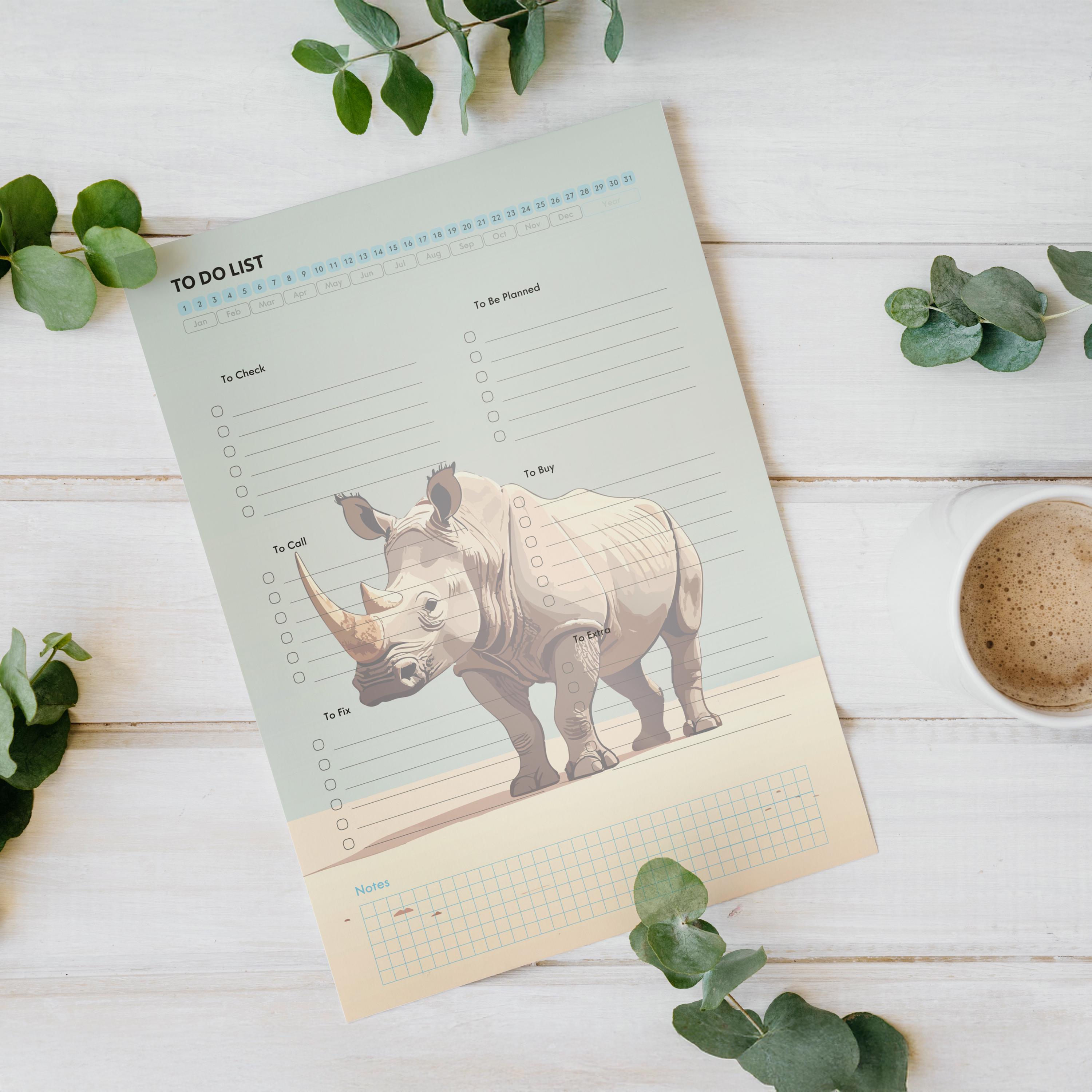 Animal Themed to Do List Printable 7 Pages Daily Planner (digital ...