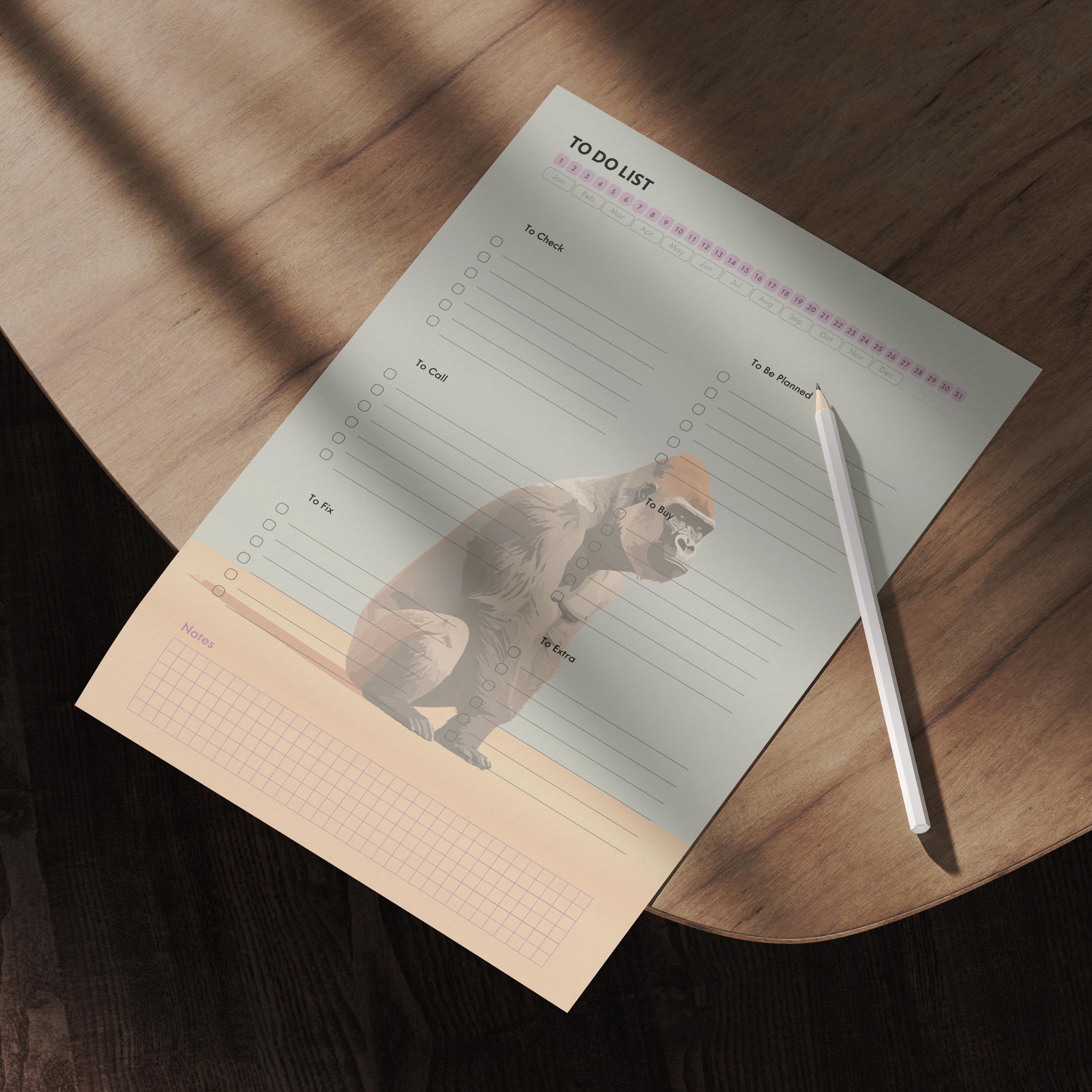 Animal Themed to Do List Printable 7 Pages Daily Planner (digital ...