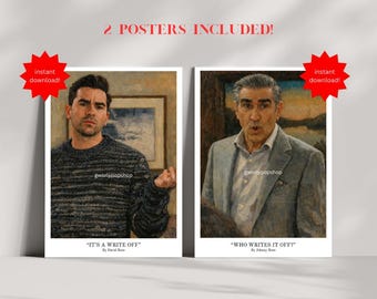 Schitt's Creek "write Off" Quote Poster Wall Art Set of 2 | David ...