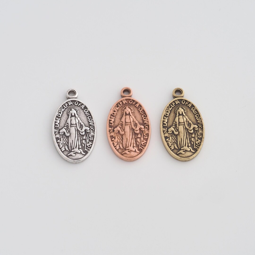 18K Gold Filled Virgin Mary Pendant,gold Catholic Charms for DIY Dainty ...