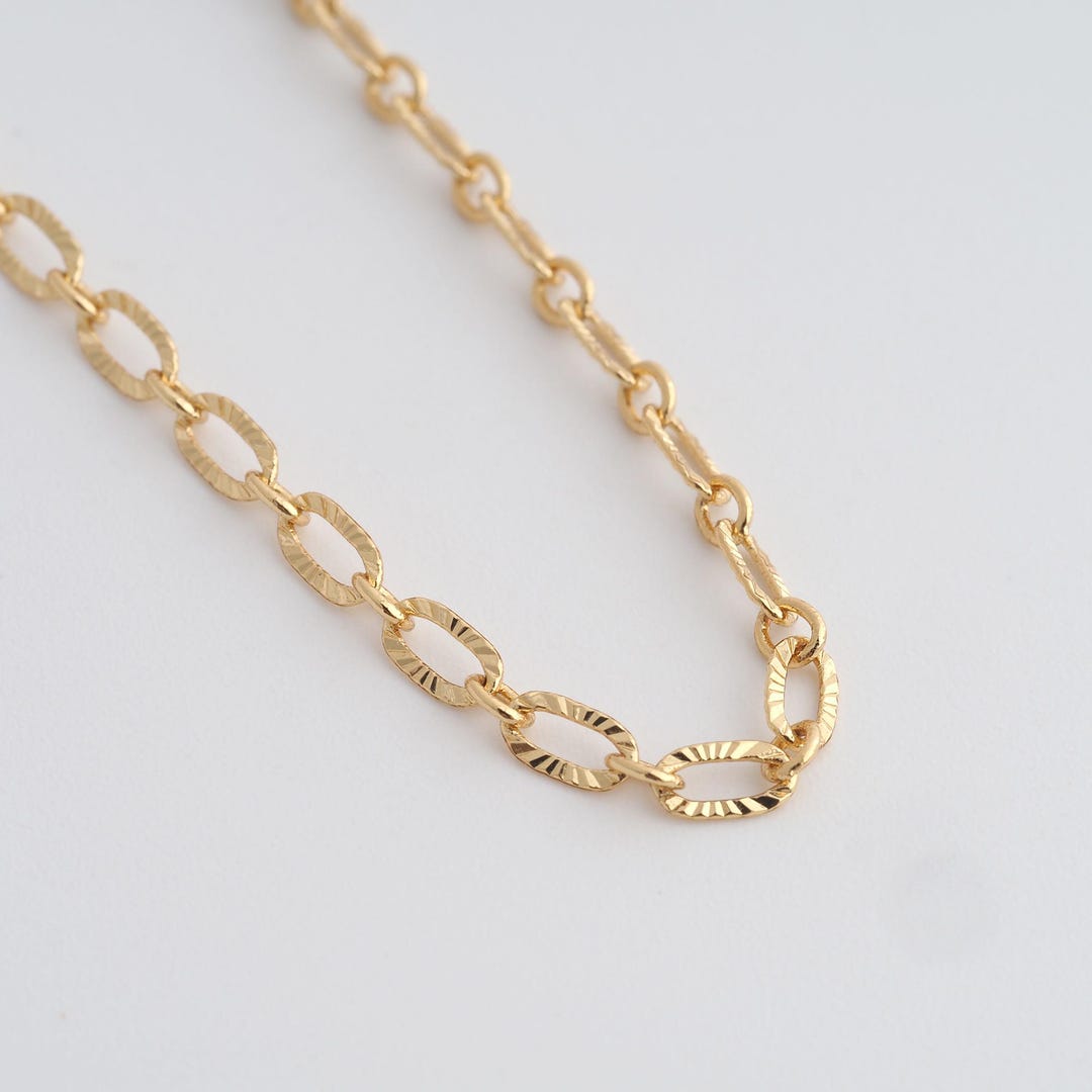 18K Gold Filled Lip Chains,gold Semi Finished Chains for DIY Dainty ...